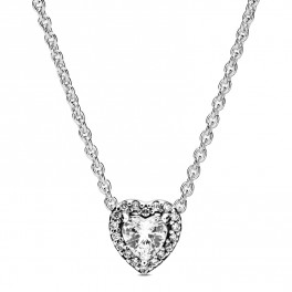 Embossed Heart Necklace 398425C01 - Sabina